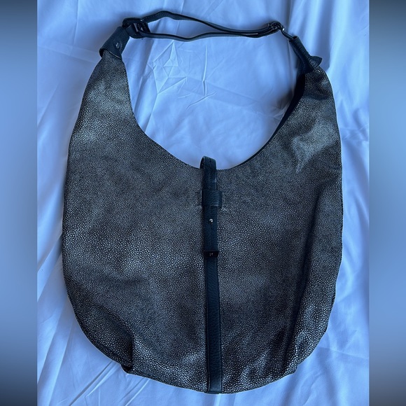 Halston Heritage | Bags | Halston Heritage Grey Metallic Adjustable ...